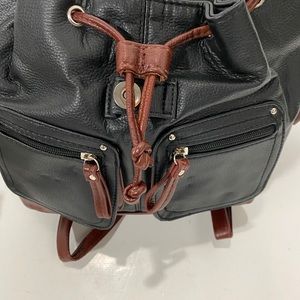 Stone & Co. | Bags | Stone Mountain Co Talia Leather Backpack Blktan ...